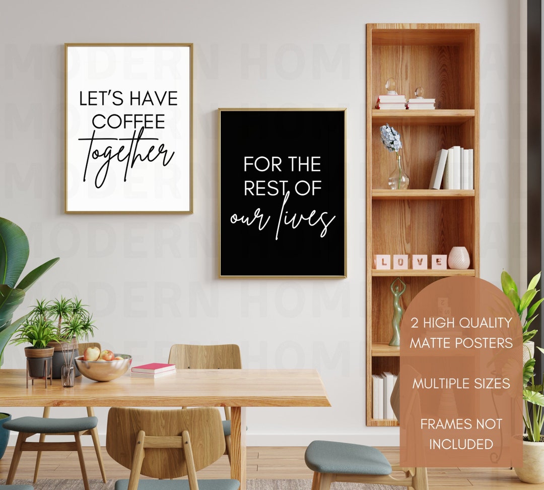 Modern Farmhouse Kitchen Decor, Coffee Bar Wall Art, Retro Revival ...