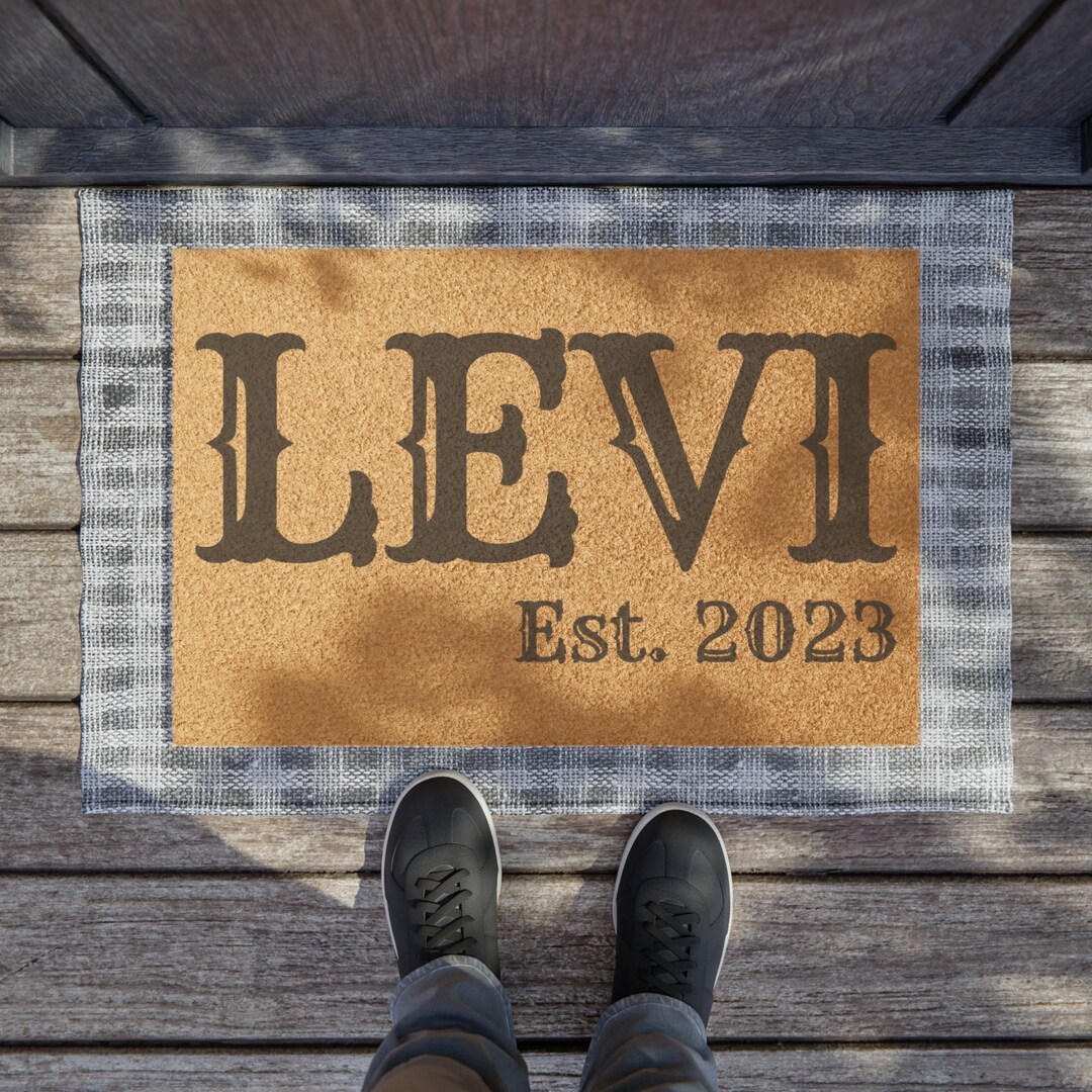 Custom Door Mat Western Personalized Doormat Rustic Front - Etsy