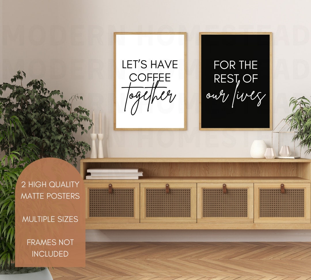 Modern Farmhouse Kitchen Decor, Coffee Bar Wall Art, Retro Revival ...