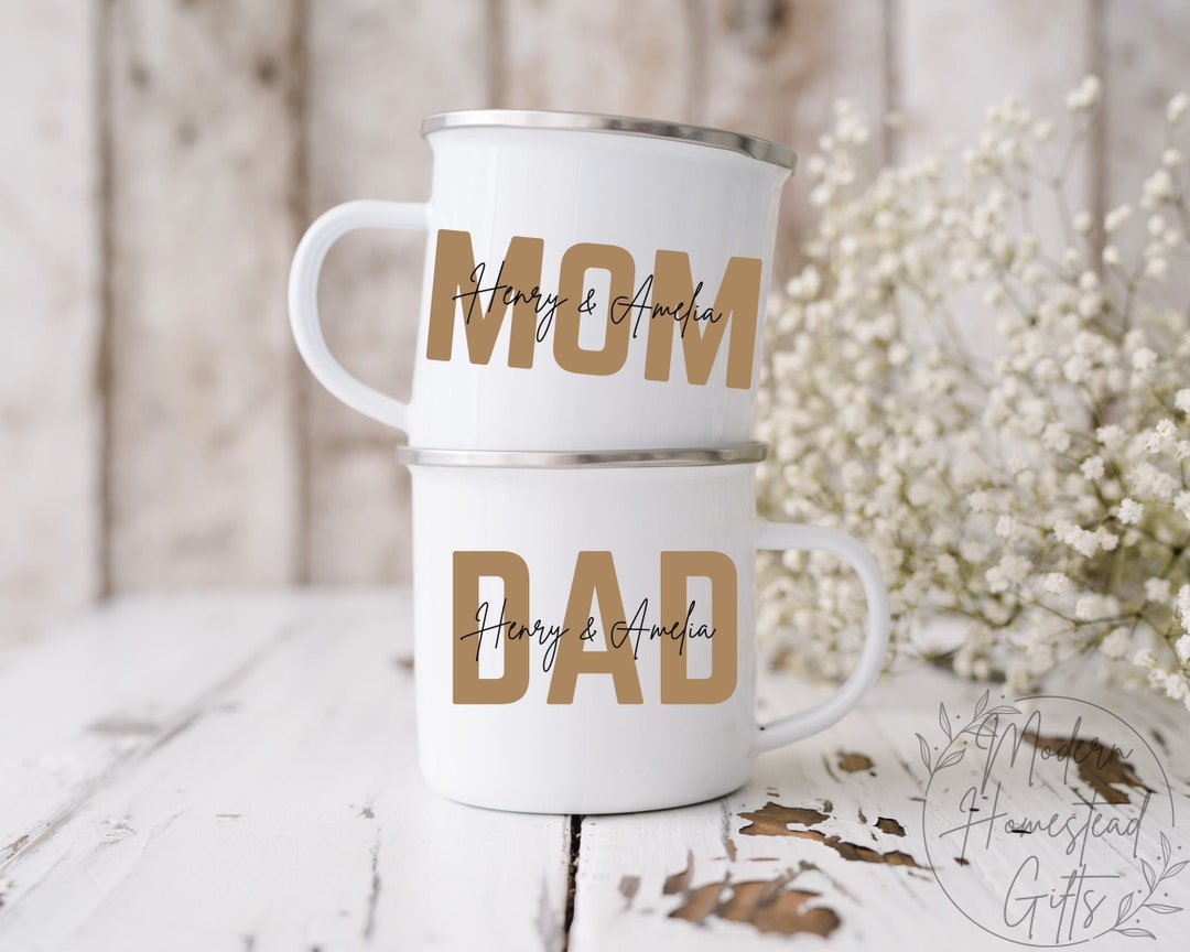 Custom Mom and Dad Mug Set Personalized Couples Gift - Etsy