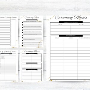 Printable Wedding Ceremony Planner | Printable Wedding Planner ...