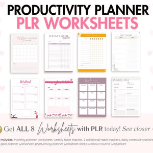 Productivity PLR Canva Template Bundle to Resell | PLR | PLR Bundle - Etsy