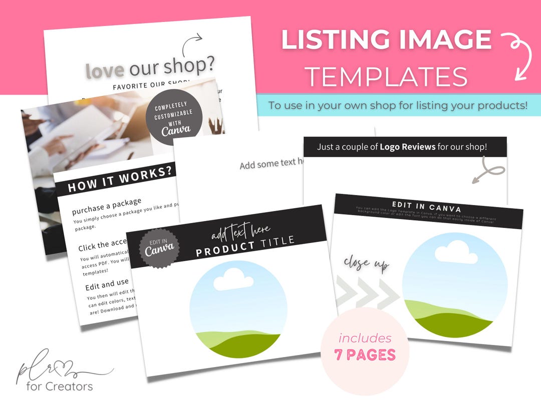 Listing Image Templates for You to Use on Your Own Shop Listings - Etsy