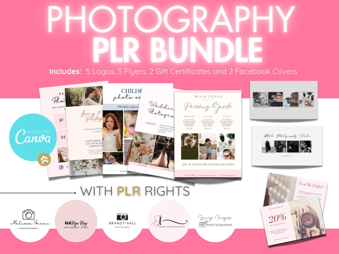 Photography PLR Bundle | Includes PLR Resell Rights!!! - Etsy
