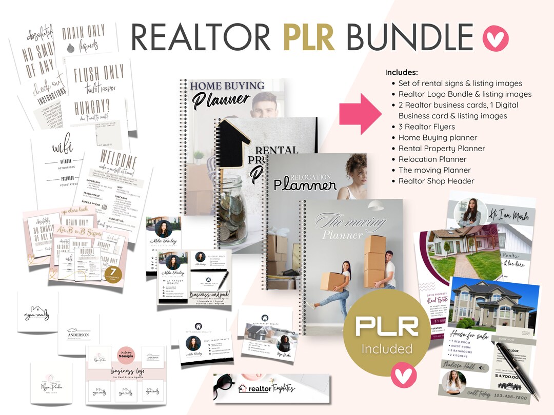 Realtor Bundle With 4 Planners Includes PLR!!! - Etsy