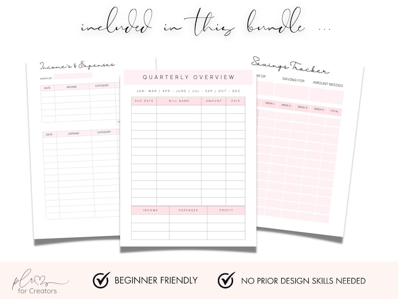 Budgeting & Finance Canva Template Bundle | Editable Money Planner ...