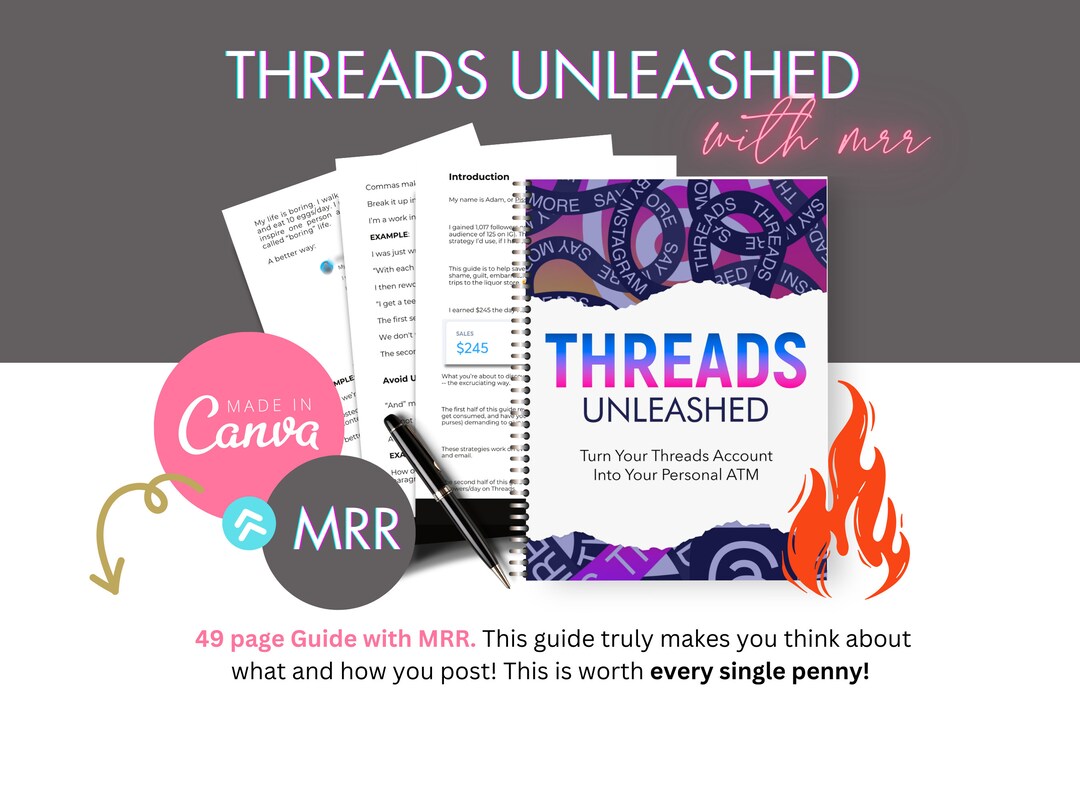 Threads Unleashed With MRR Included - Etsy