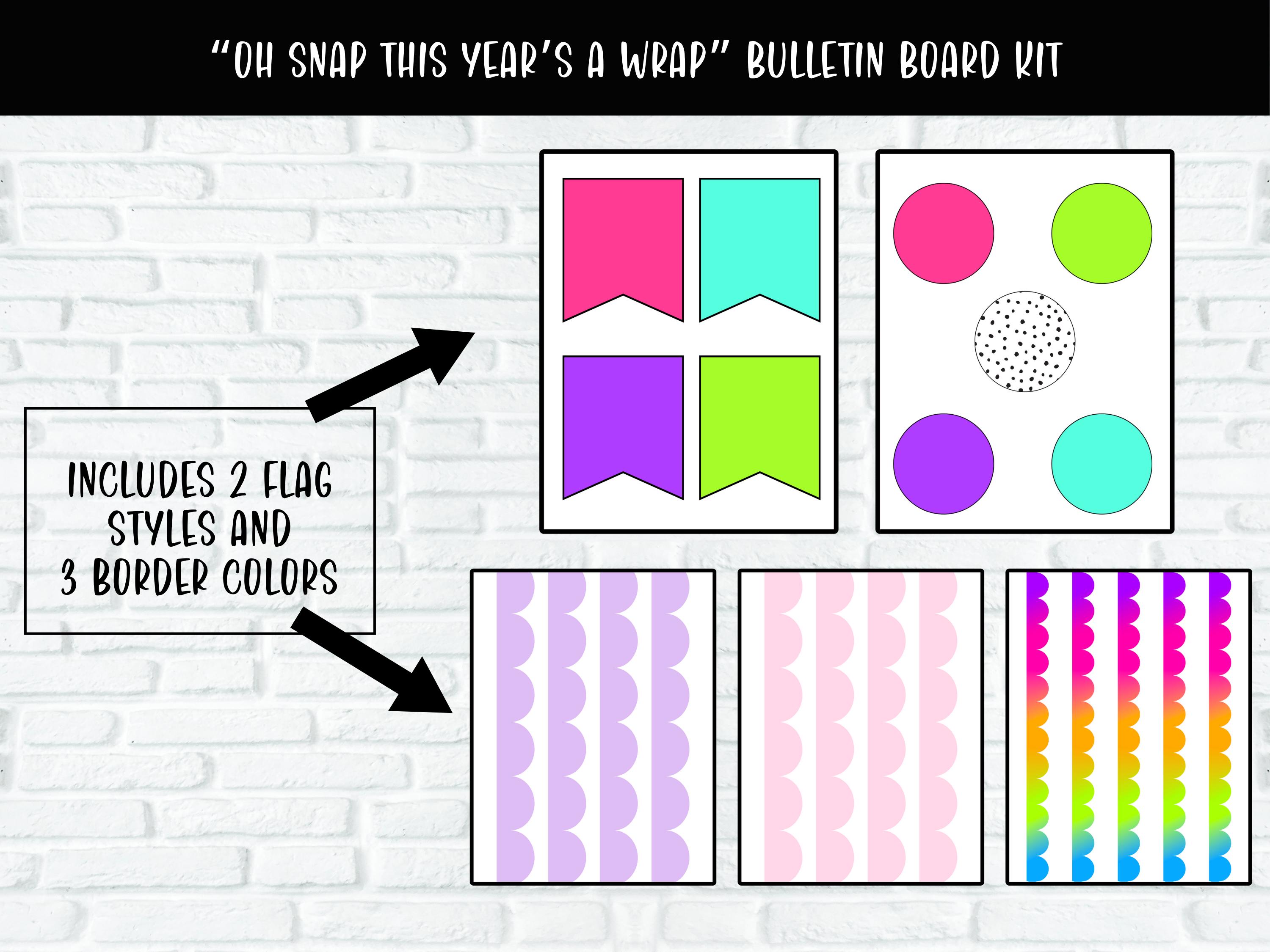 End of School Year Bulletin Board Kit - Oh Snap This Year's A Wrap - Etsy