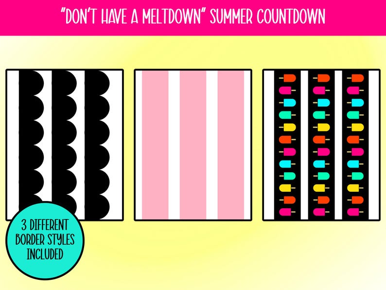 Don't Have a Meltdown Summer Countdown Bulletin Board Kit - Etsy