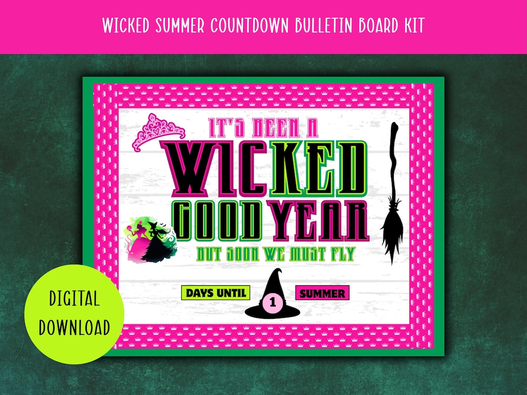 Wicked Summer Countdown Bulletin Board Kit. - Etsy
