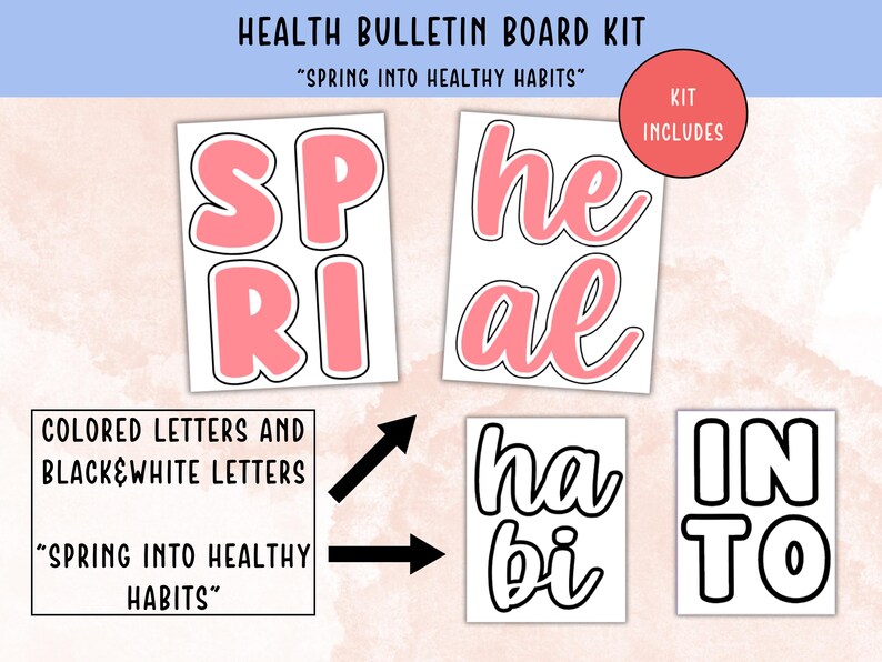 Spring Nurse Bulletin Board Kit/school Nurse Office Decor/blooming Into ...