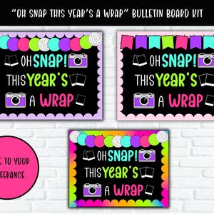 End of School Year Bulletin Board Kit - Oh Snap This Year's A Wrap - Etsy