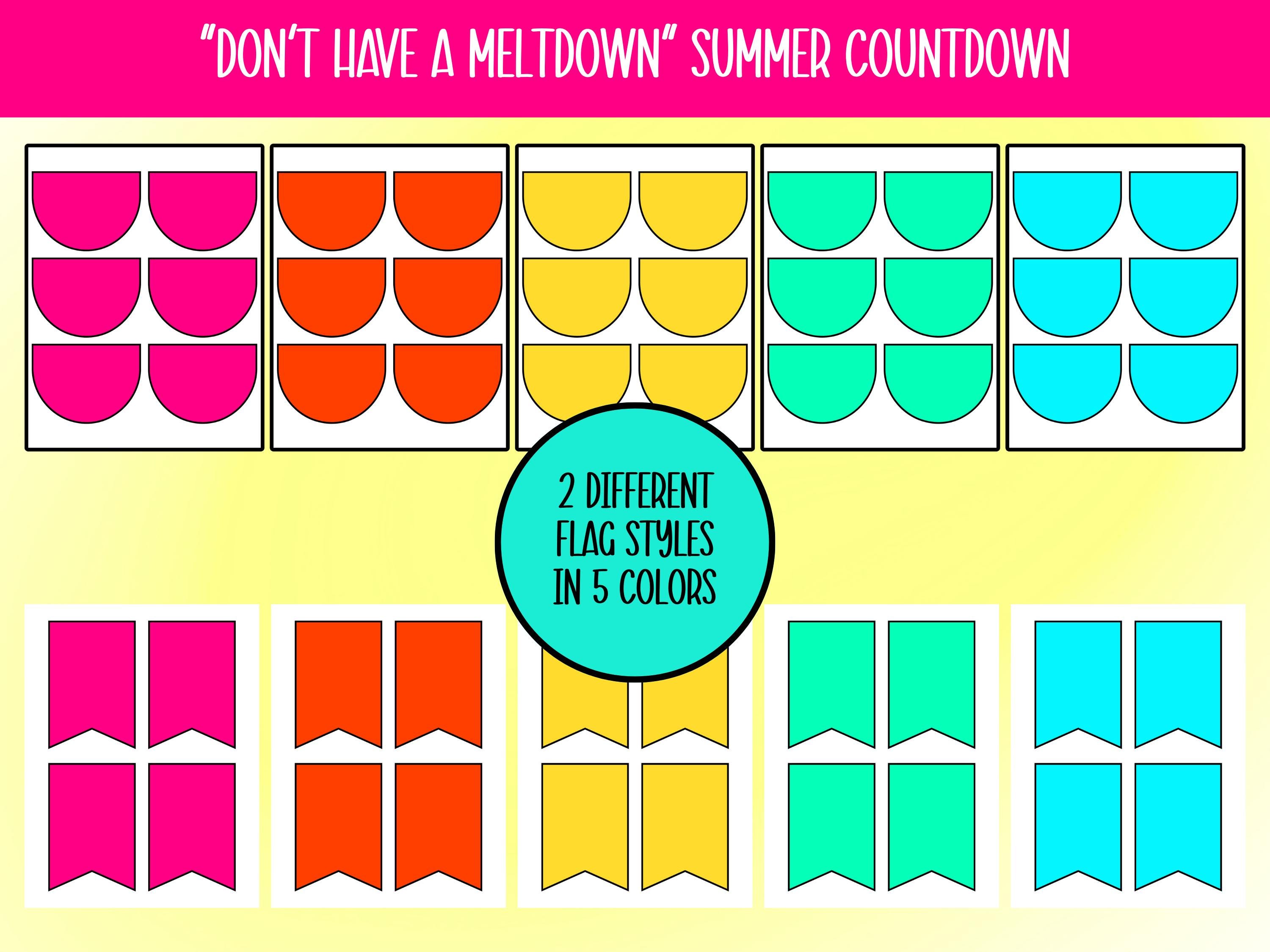 Don't Have a Meltdown Summer Countdown Bulletin Board Kit - Etsy