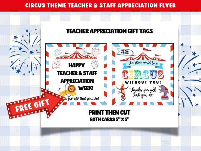 Circus Theme Teacher & Staff Appreciation Week Flyer - Etsy