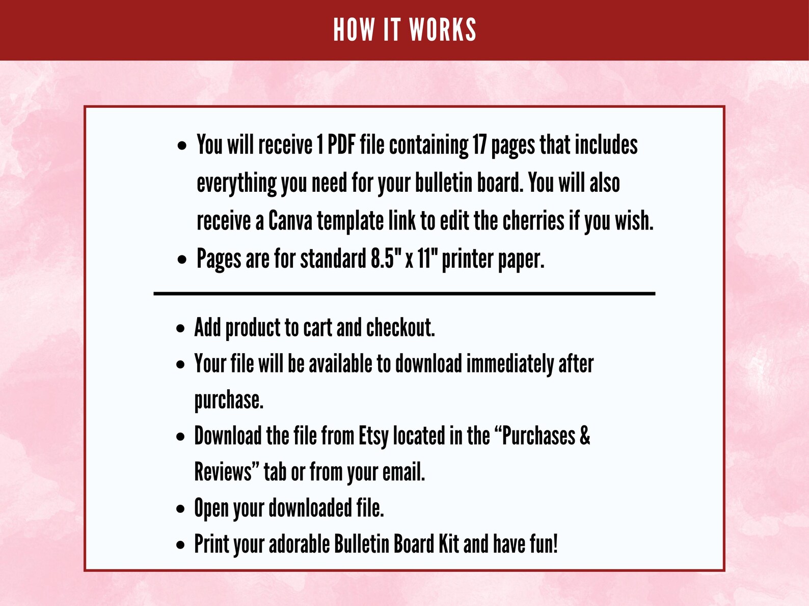 Personalized Cherry Bulletin Board Kit - Customizable Cherries on Canva ...