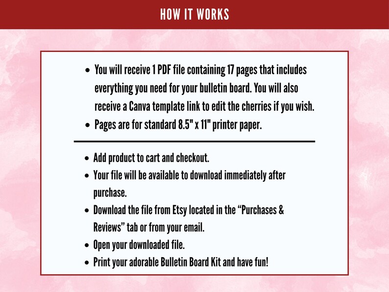 Personalized Cherry Bulletin Board Kit - Customizable Cherries on Canva ...