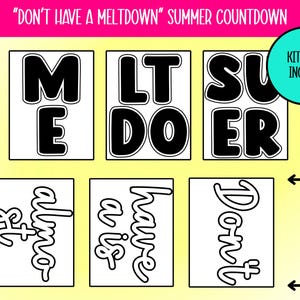 Don't Have a Meltdown Summer Countdown Bulletin Board Kit - Etsy