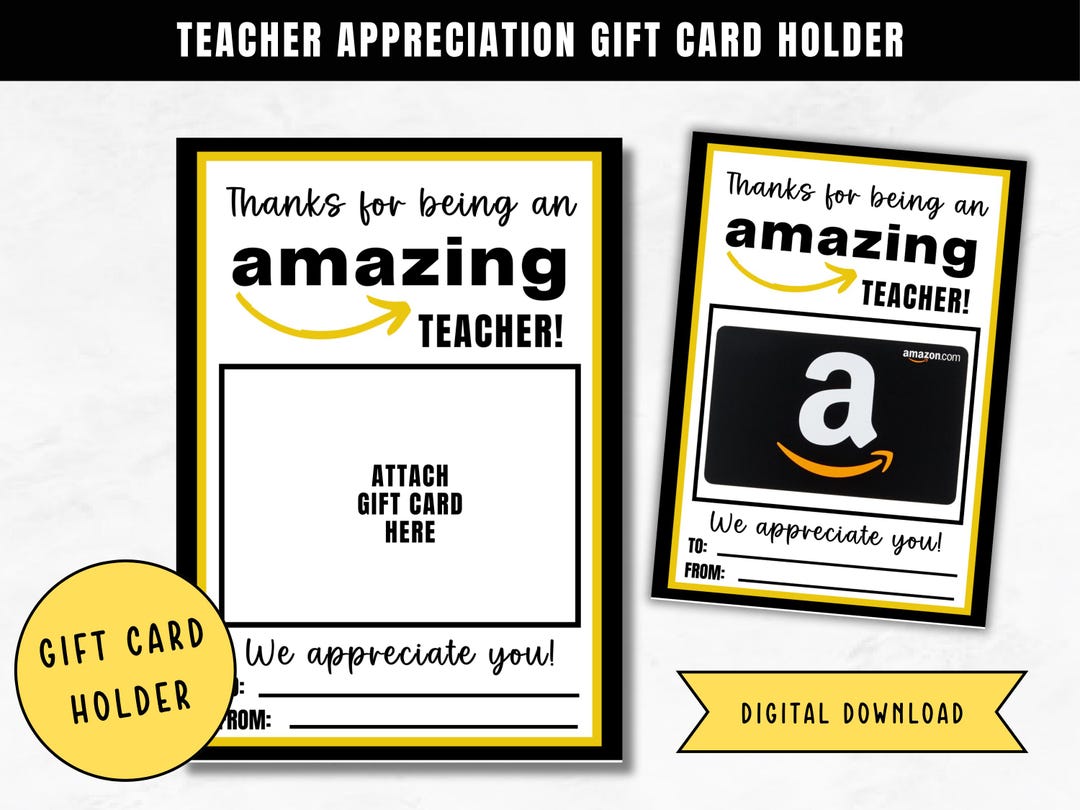 Teacher Appreciation Gift Card Holder. - Etsy