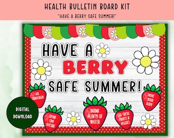 Summer Theme Health Bulletin Board Kit. - Etsy
