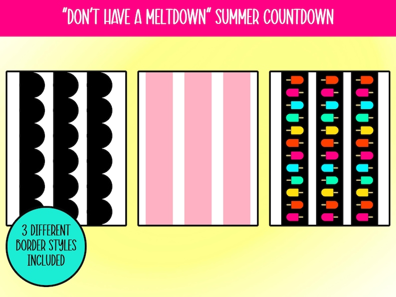 Bright and Fun Summer Break Countdown Bulletin Board Kit - Etsy
