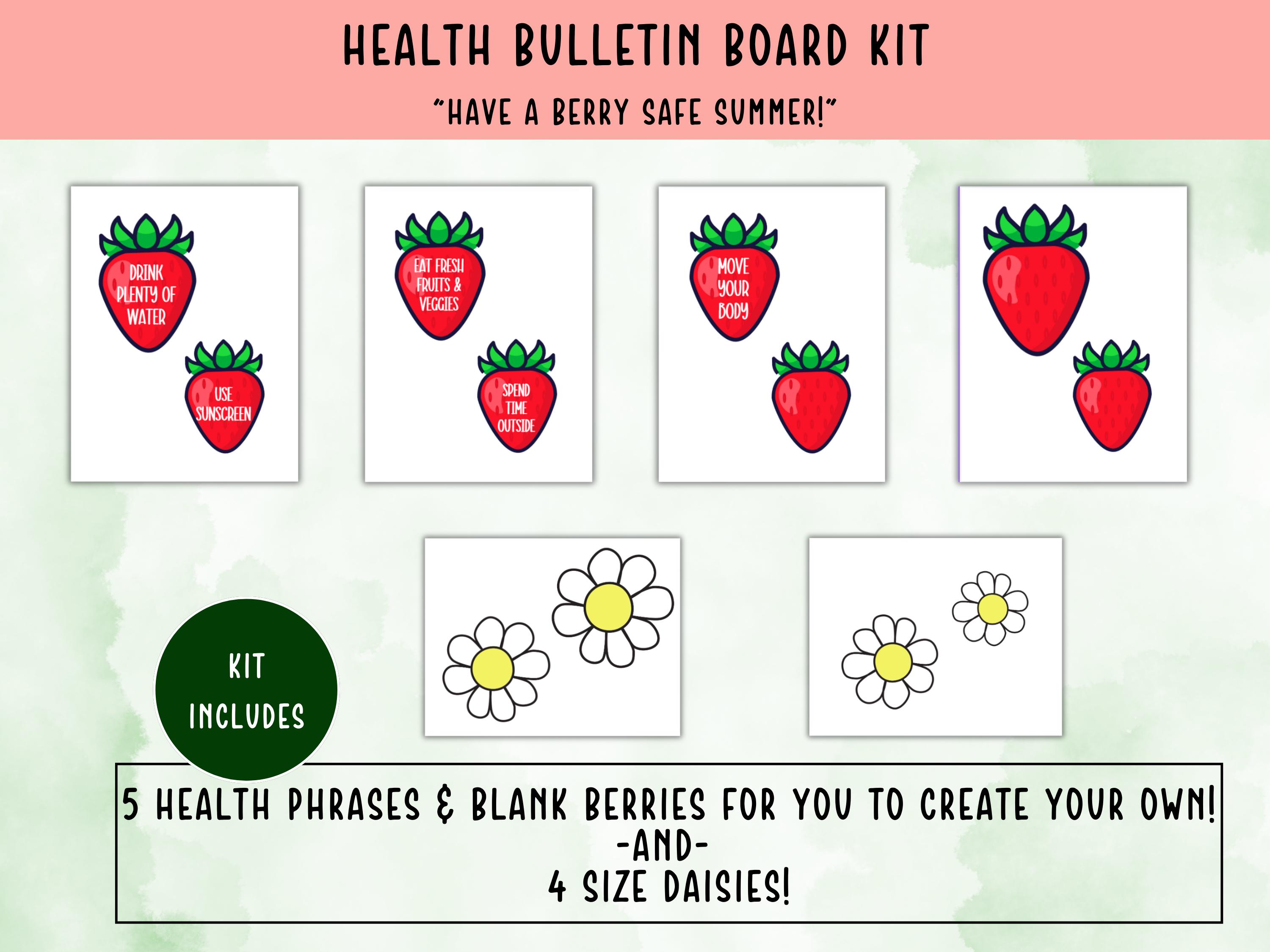 Summer Theme Health Bulletin Board Kit. - Etsy