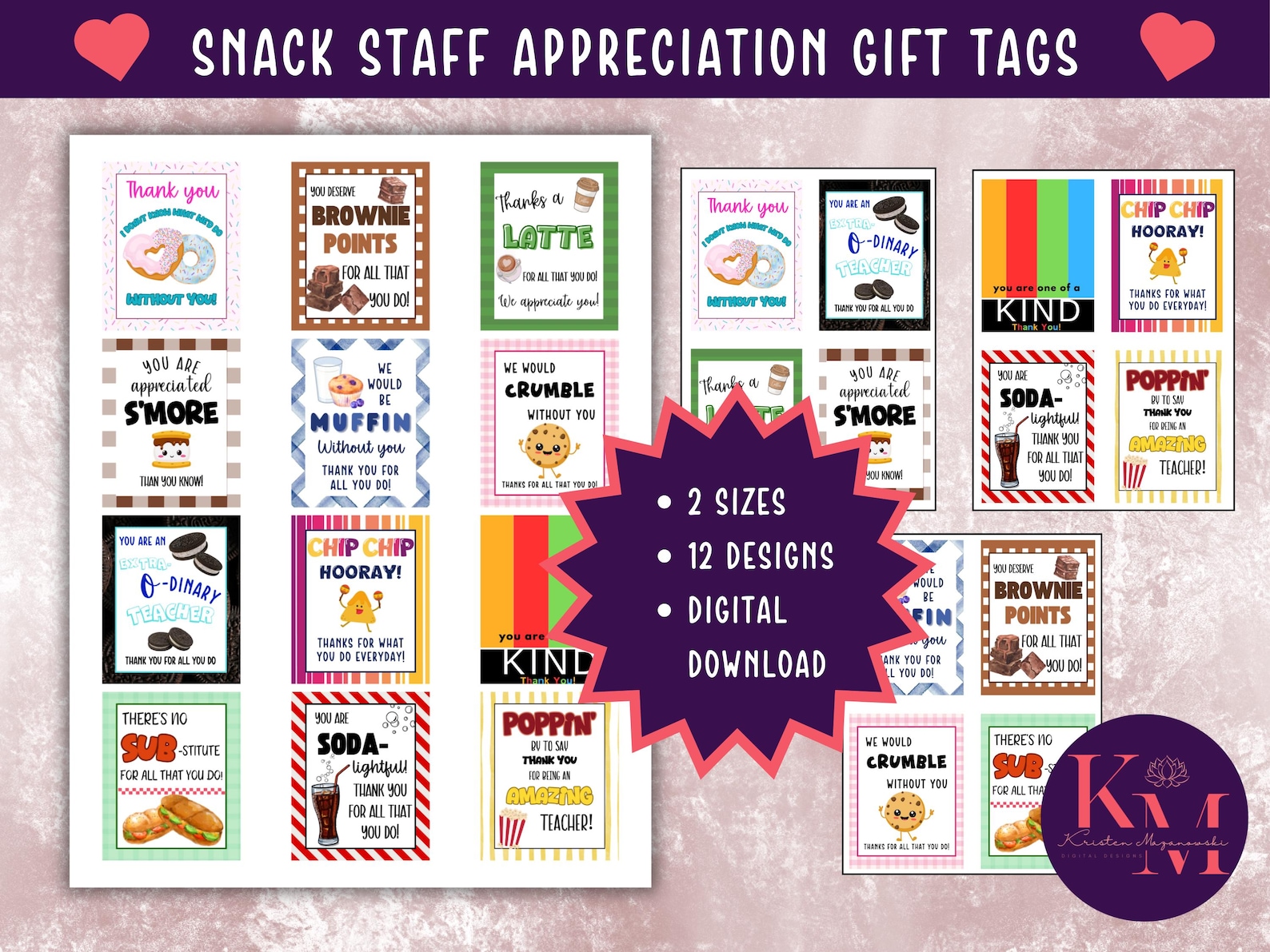 Teacher Appreciation Week Gift Tags. Just Download and Print! - Etsy