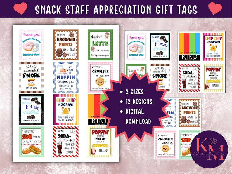 Teacher Appreciation Week Gift Tags. Just Download and Print! - Etsy