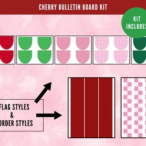 Personalized Cherry Bulletin Board Kit - Customizable Cherries on Canva ...