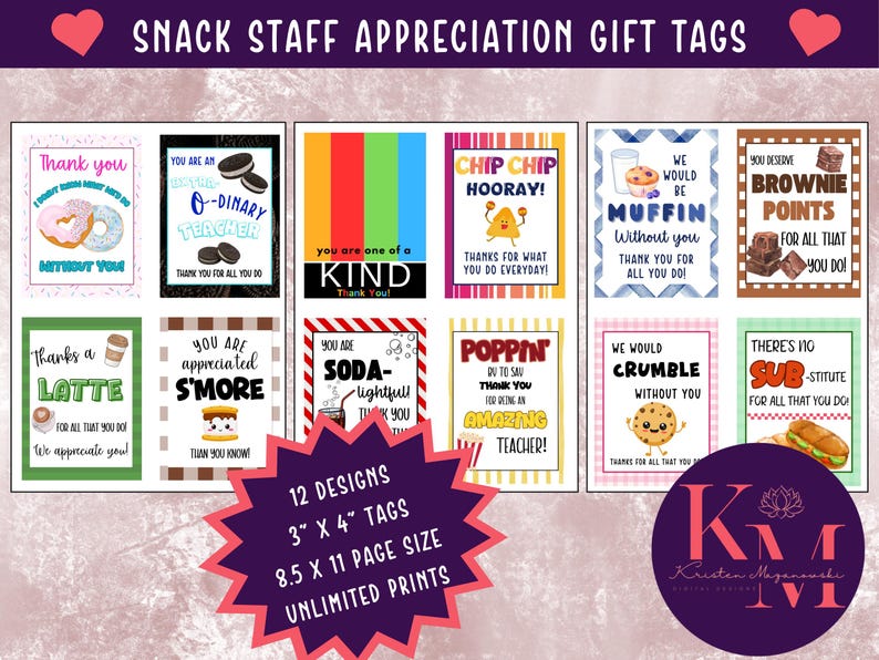 Teacher Appreciation Week Gift Tags. Just Download and Print! - Etsy