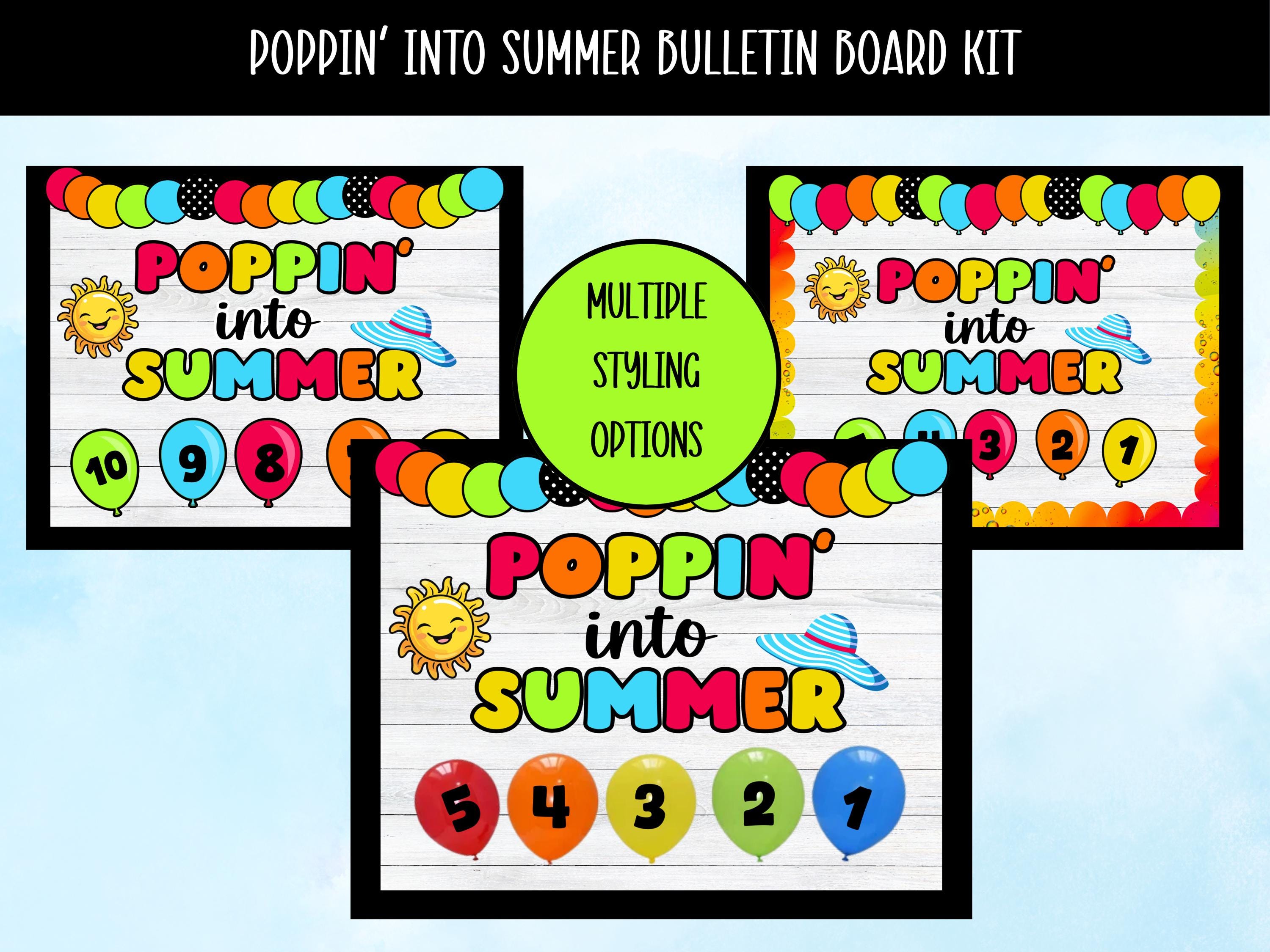 Fun Summer Countdown Bulletin Board Kit With Balloons - Etsy