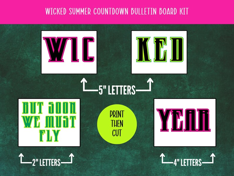 Wicked Summer Countdown Bulletin Board Kit. - Etsy