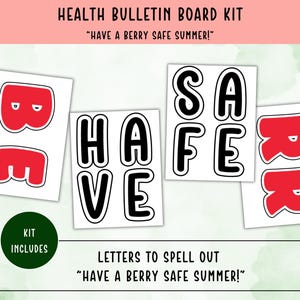 Summer Theme Health Bulletin Board Kit. - Etsy
