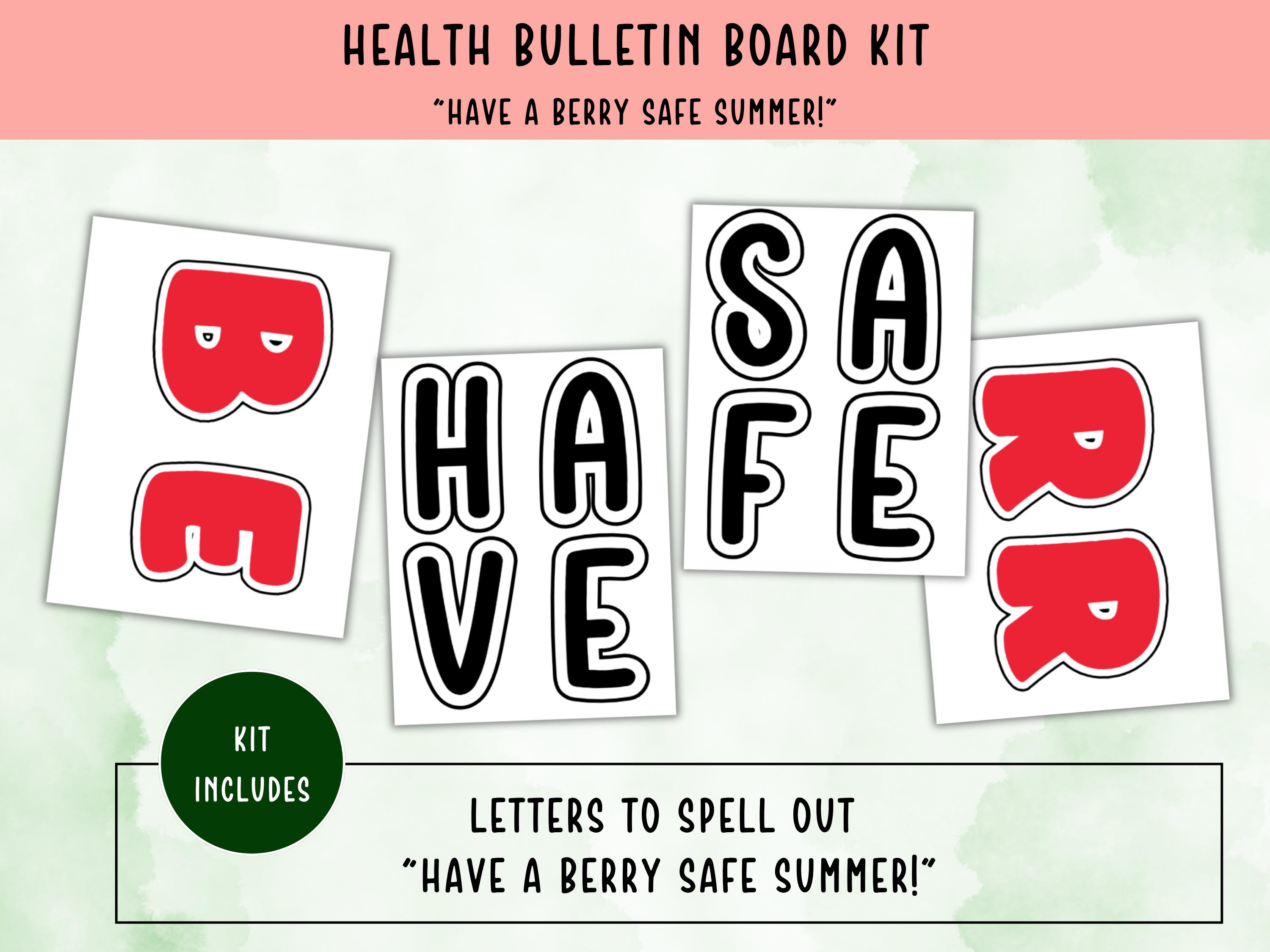 Summer Theme Health Bulletin Board Kit. - Etsy