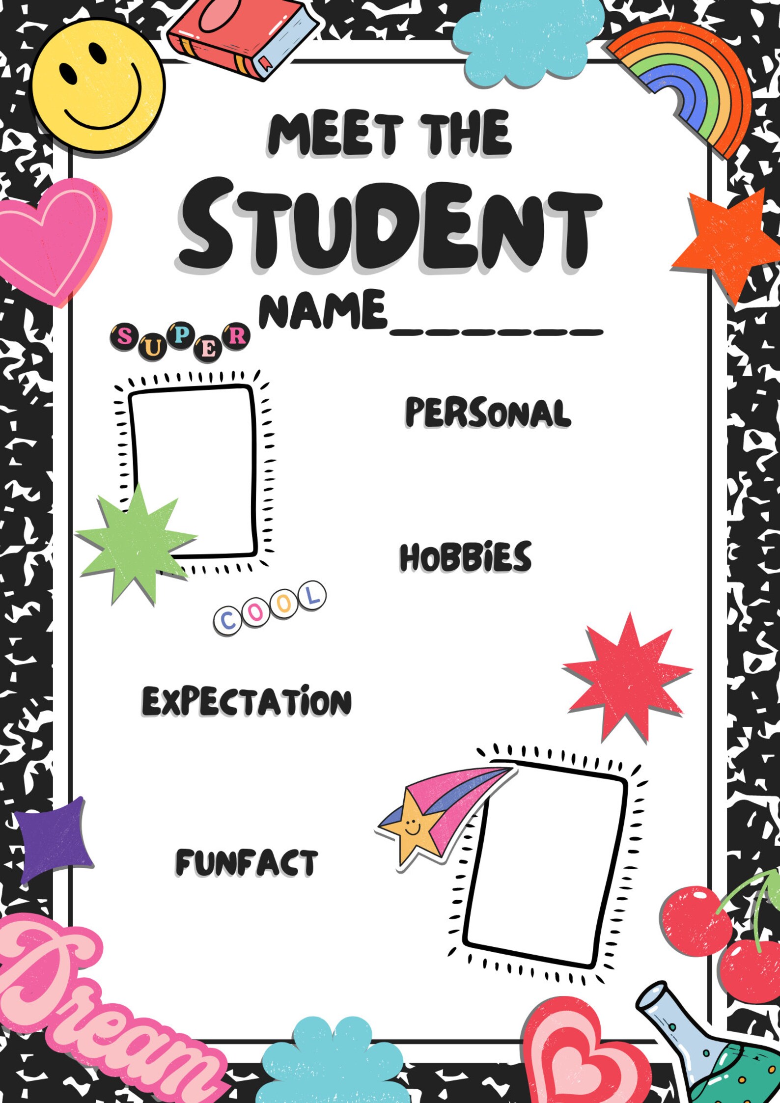 Meet the Student Printable for Teachers - Etsy