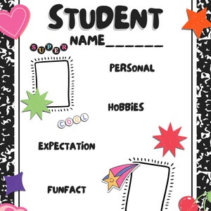 Meet the Student Printable for Teachers - Etsy