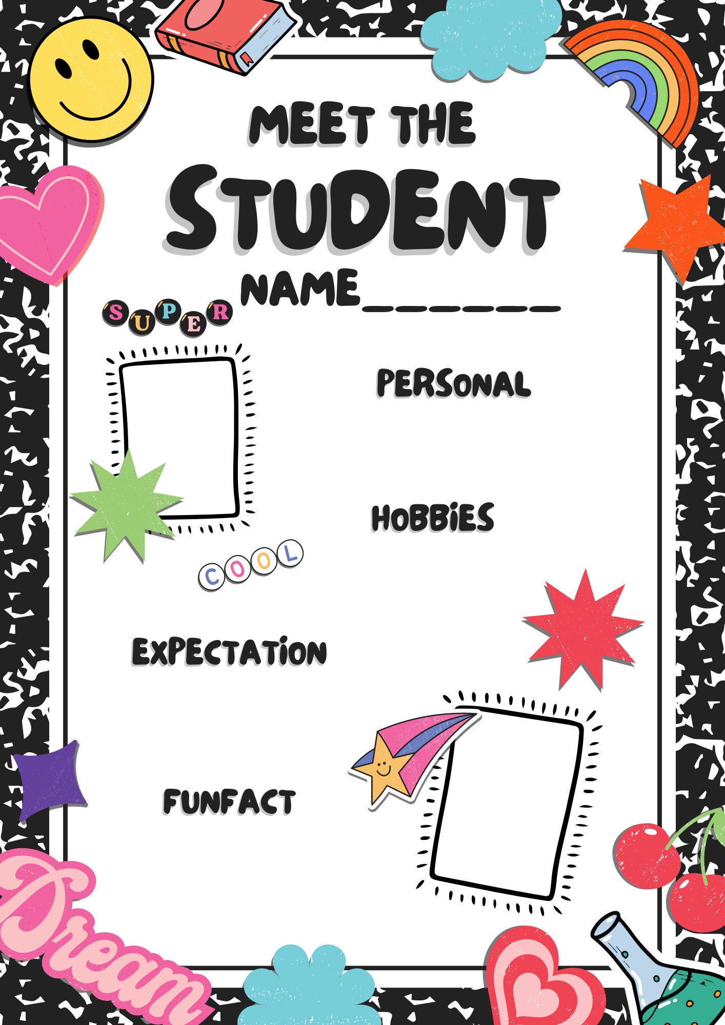 Meet the Student Printable for Teachers - Etsy