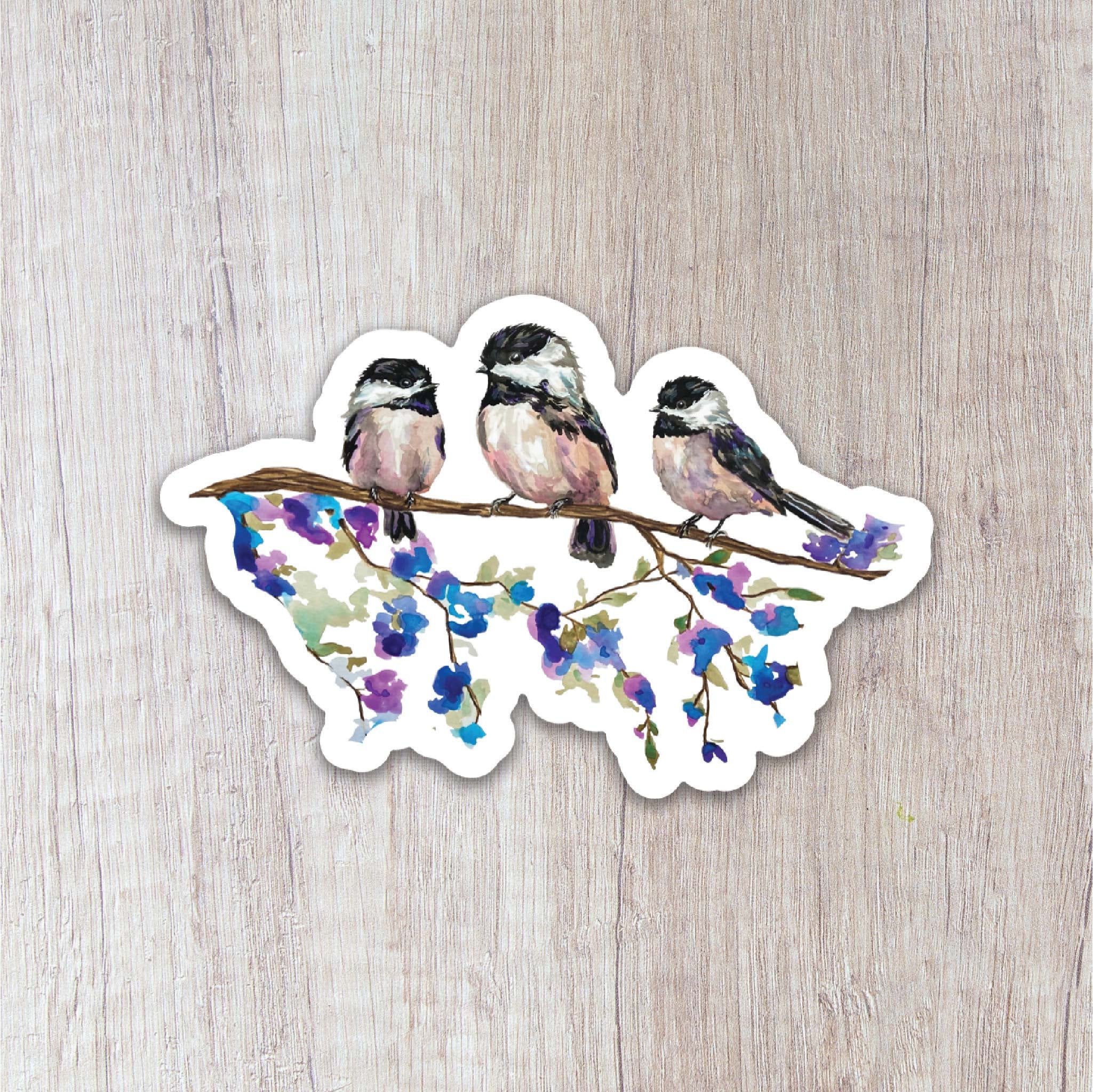 Chickadees Vinyl Sticker - Etsy