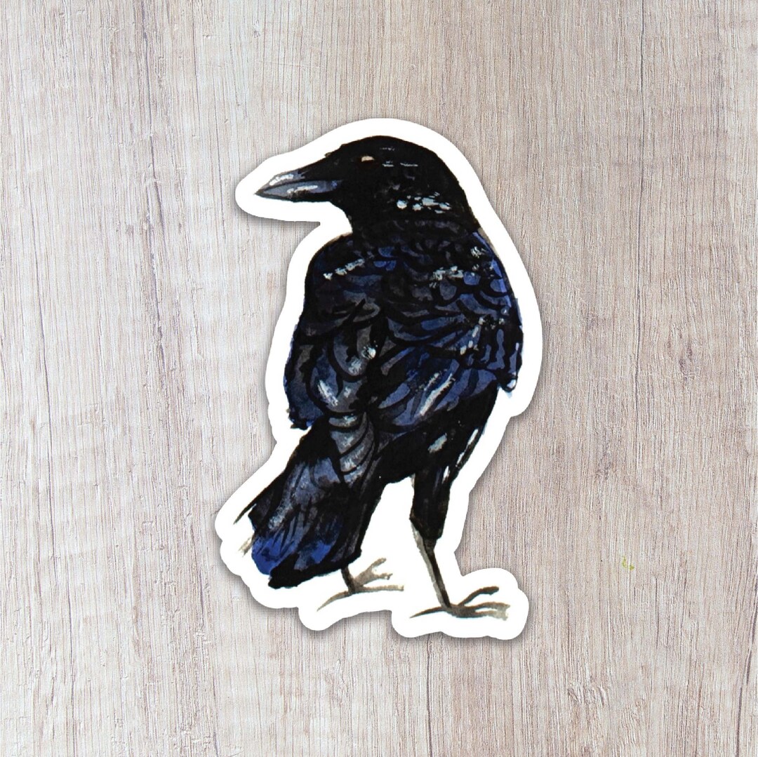 Crow / Raven Vinyl Sticker - Etsy