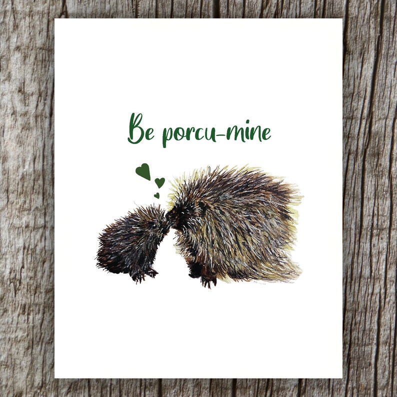 Valentine's Day Animal Cards / Watercolor Painting / Nature Greeting ...