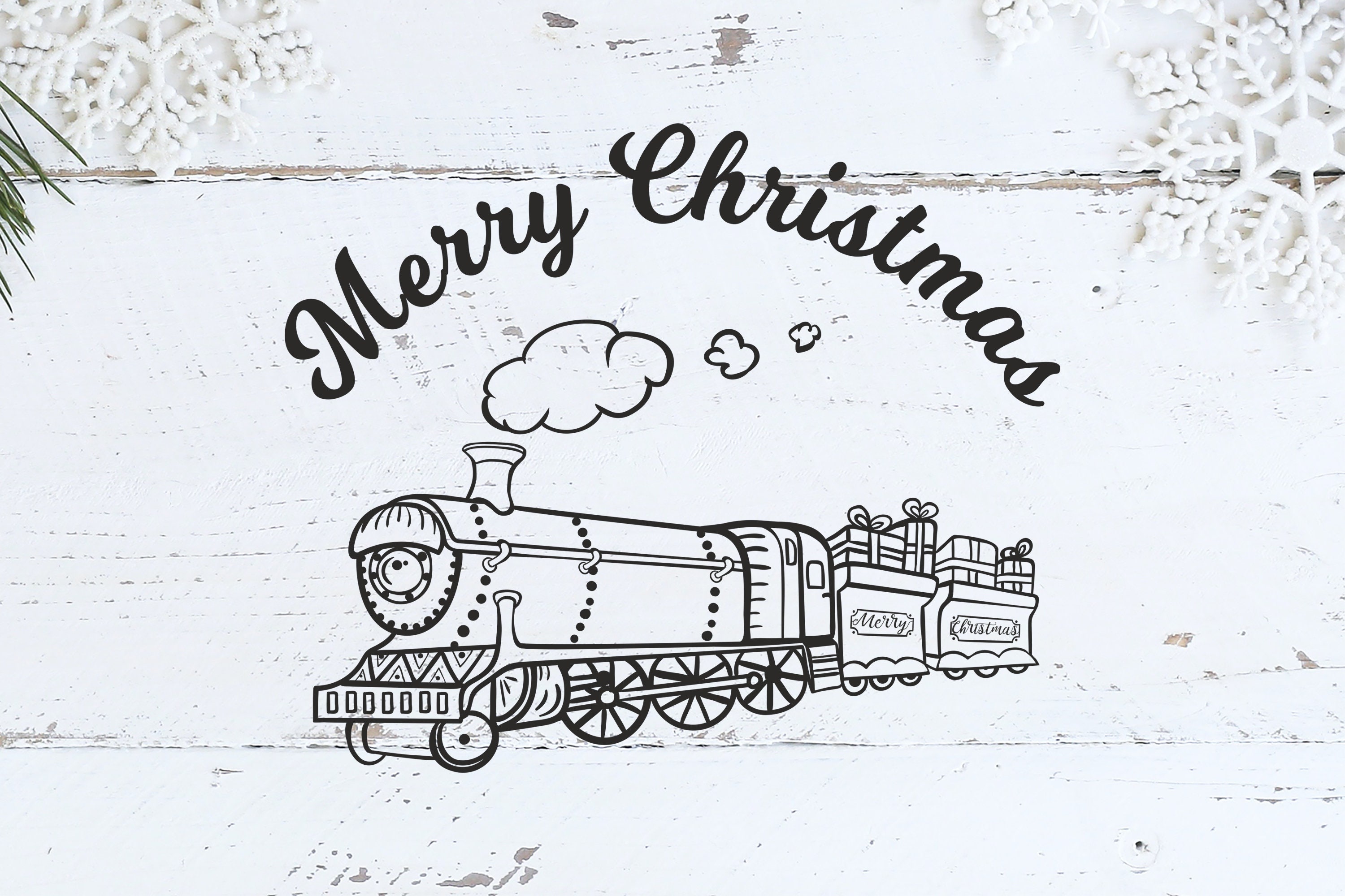 Christmas Train SVG, Hoo Choo Train, Christmas Clip Art, Christmas ...