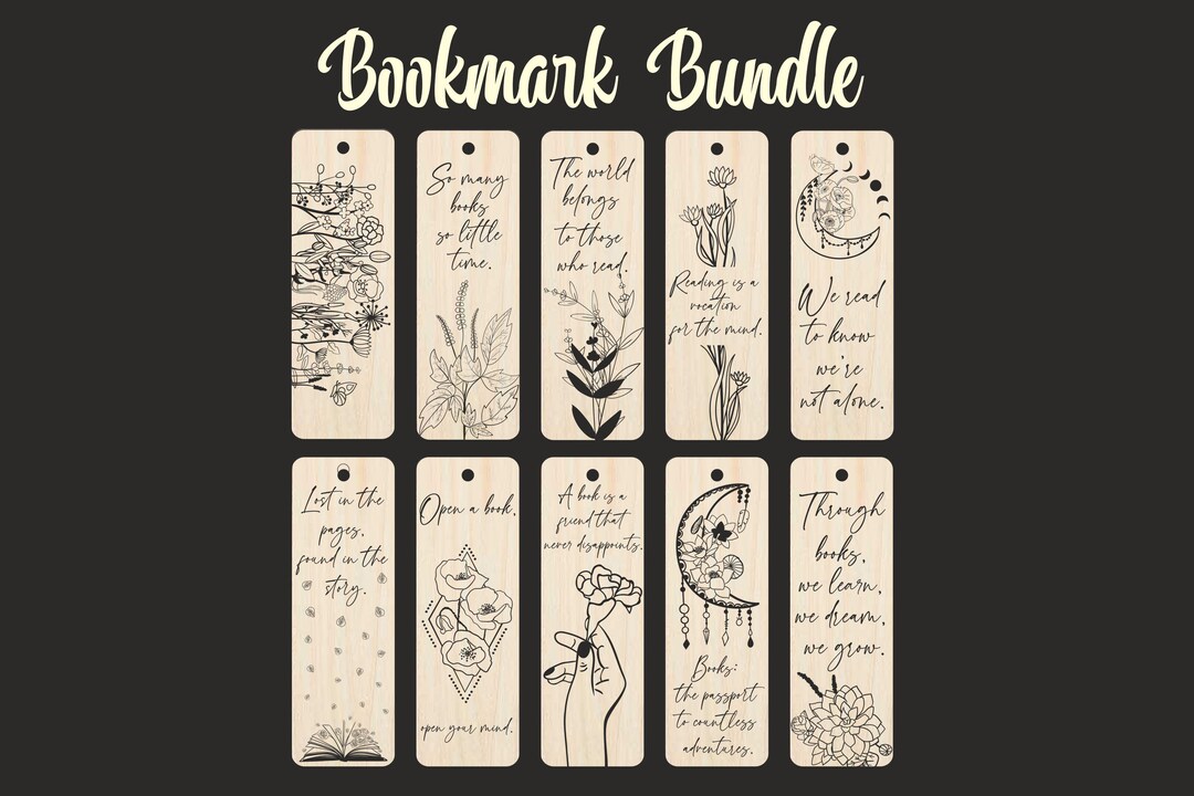 Bookmark Bundle, Bookmark SVG, Bookmark Laser Cut, Laser Cut Files ...