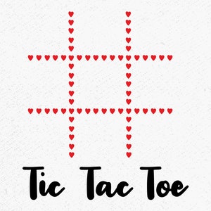 Valentine Tic Tac Toe SVG, Heart Game, Party Cut File (digital Download ...