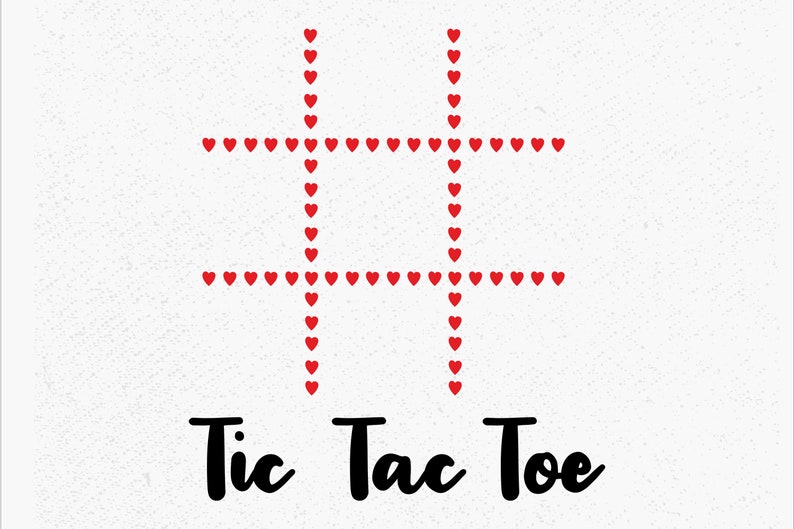 Valentine Tic Tac Toe SVG, Heart Game, Party Cut File (digital Download ...
