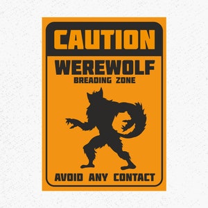 Werewolf Sign Svg, Howling Werewolf Gift, Funny Werewolf Gift, Sign for ...