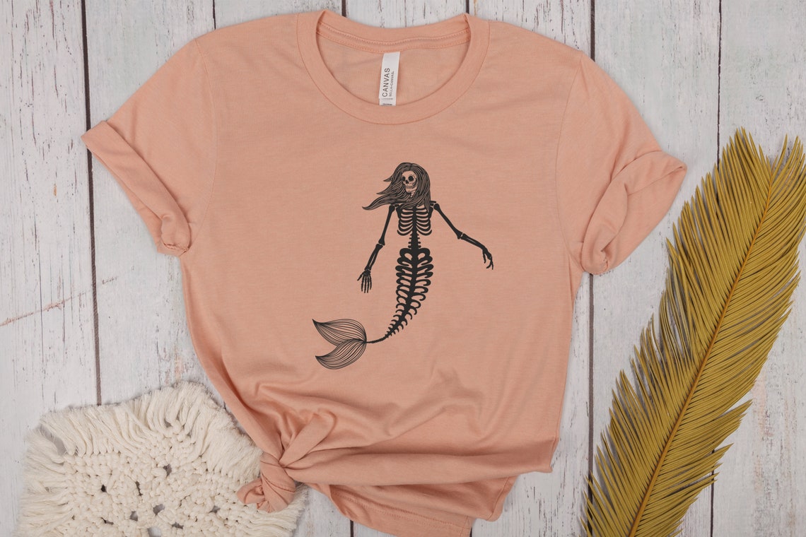Mermaid Skeleton SVG, Skull Mermaid, Gothic Mermaid SVG, Mermaid Skull ...