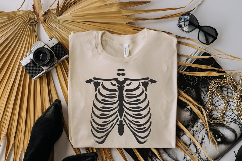 Skeleton Torso SVG Bundle, Ribcage Bones Cut Files (digital Download ...