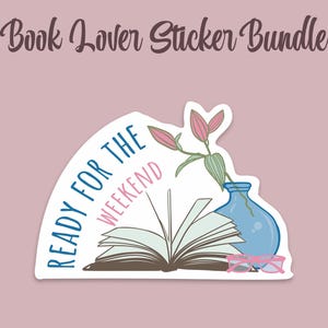 Sticker Book Lover Bundle SVG, Book Lover, Reading Stickers, Literary ...