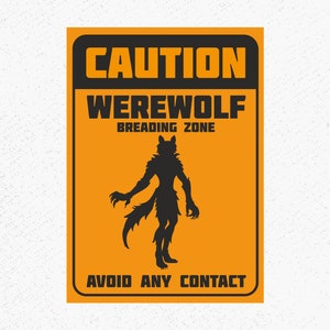 Werewolf Sign Svg, Howling Werewolf Gift, Funny Werewolf Gift, Sign for ...