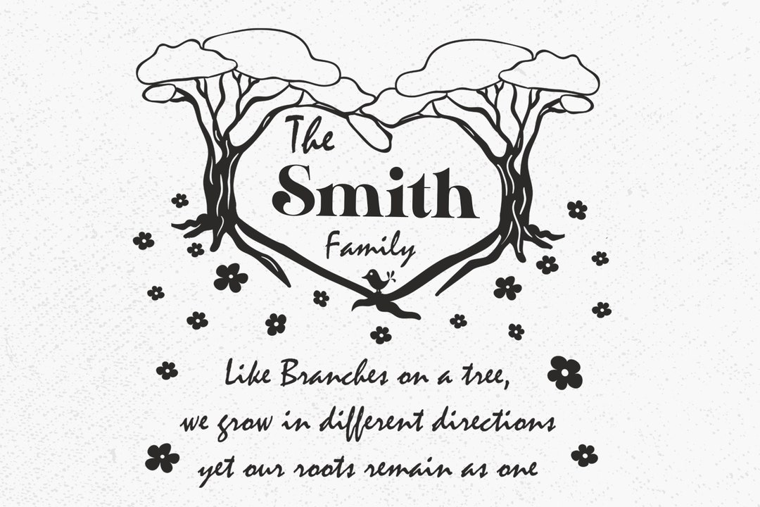 Family Tree Branches SVG, Roots SVG, Family Home Decor, Farmhouse Wall ...
