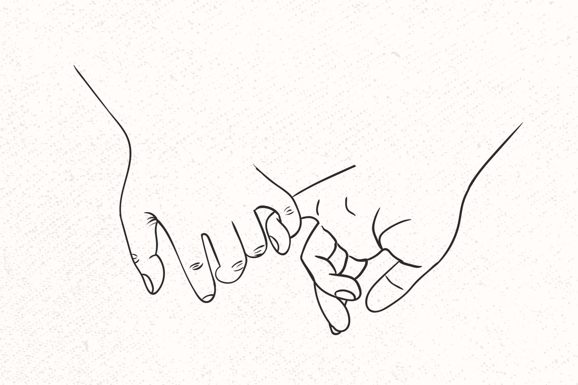 Holding Hands SVG, Pinky Promise, Couple, Valentine's Day (digital ...